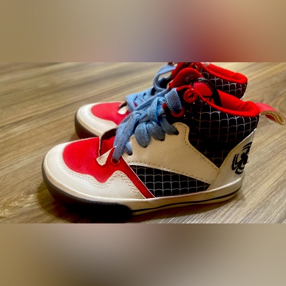 Marvel | Shoes | Marvel Spiderman High Topred And White | Poshmark